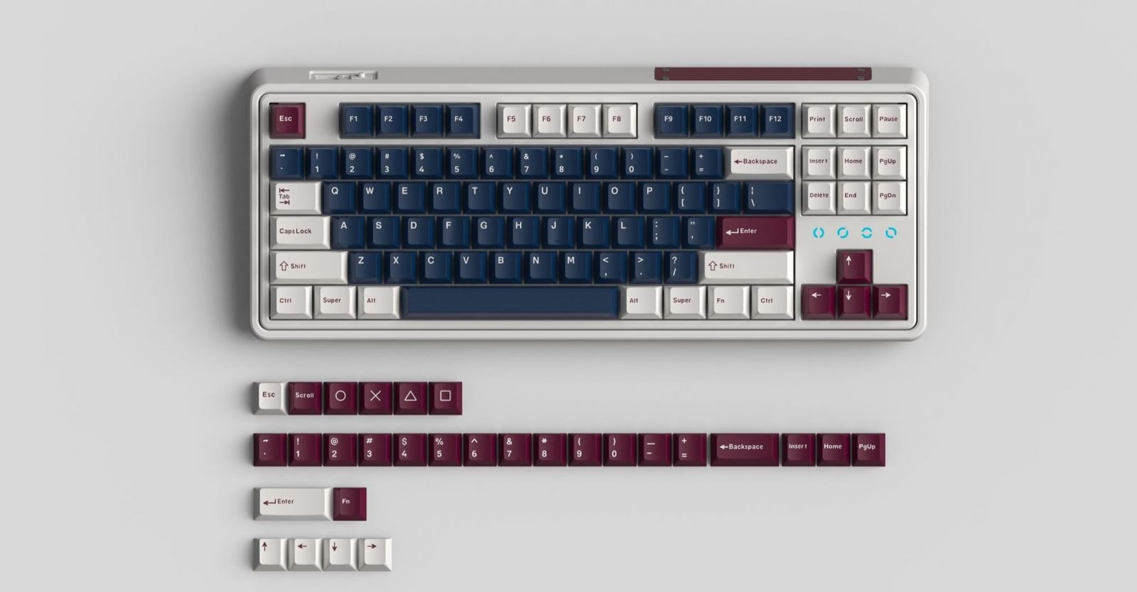 Bàn phím cơ FL-Esports CMK68SAM 3 Mode Wireless Metal Heart Kailh switch