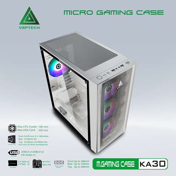 CASE VSPTECH GAMING KA30 (BLACK)