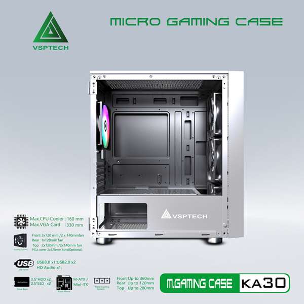 CASE VSPTECH GAMING KA30 (BLACK)