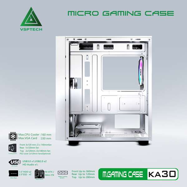 CASE VSPTECH GAMING KA30 (BLACK)